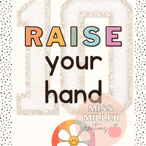 Retro Rainbow Class Rules Posters - Etsy