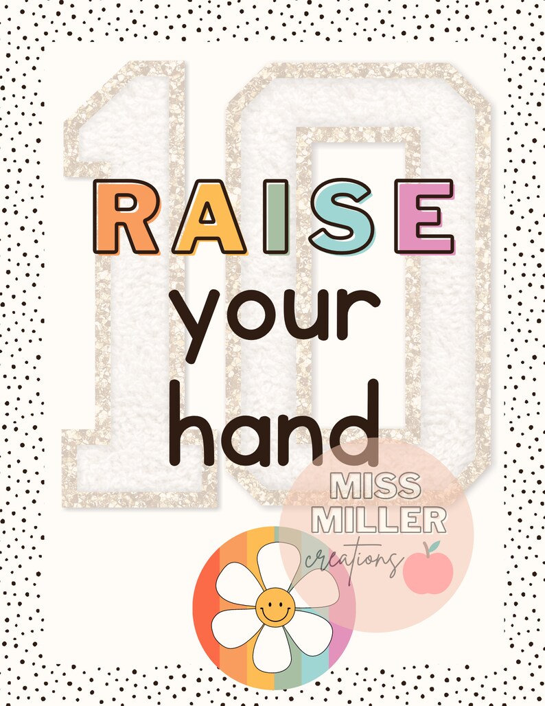 Retro Rainbow Class Rules Posters - Etsy