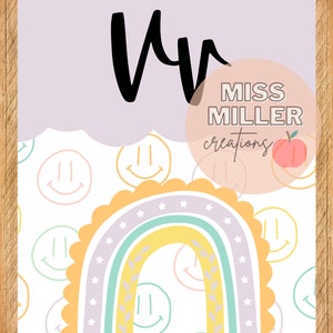 Pastel Boho Rainbow Alphabet Posters - Etsy