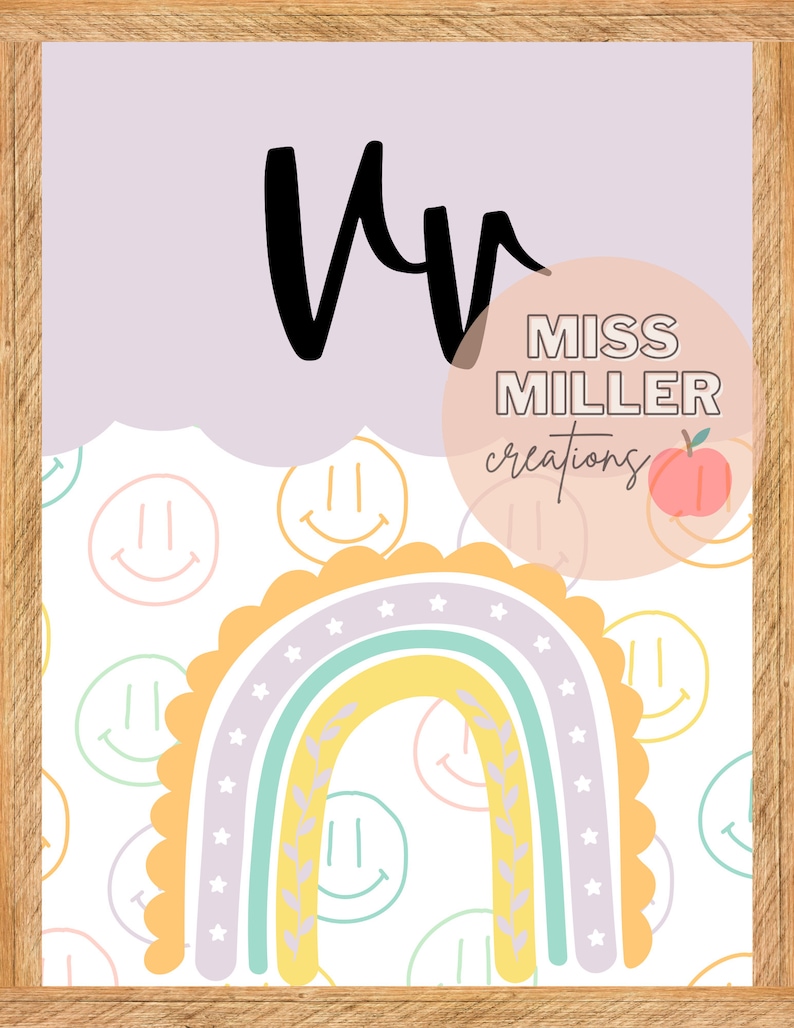 Pastel Boho Rainbow Alphabet Posters - Etsy