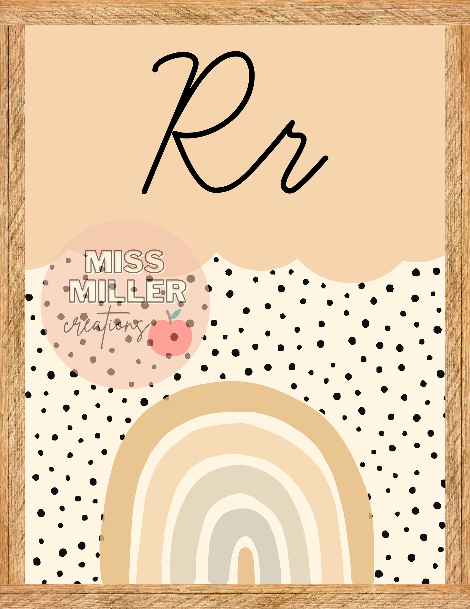 Neutral Boho Rainbow Classroom Alphabet - Etsy