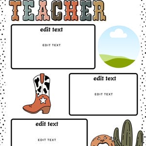 Wild Wild West Meet the Teacher Template - Etsy
