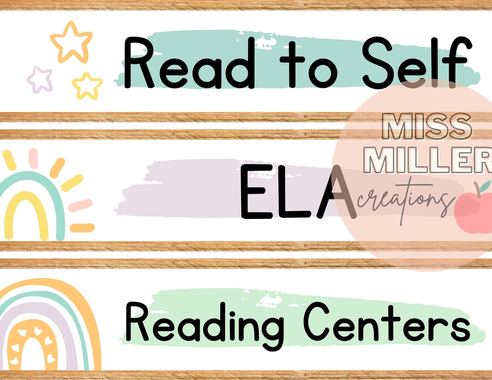 Pastel Boho Rainbow Classroom Schedule editable - Etsy