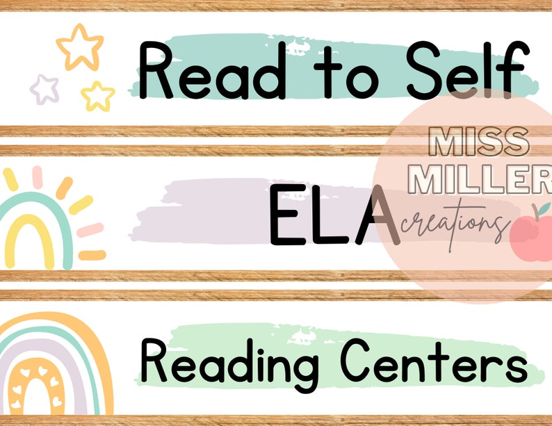 Pastel Boho Rainbow Classroom Schedule editable - Etsy