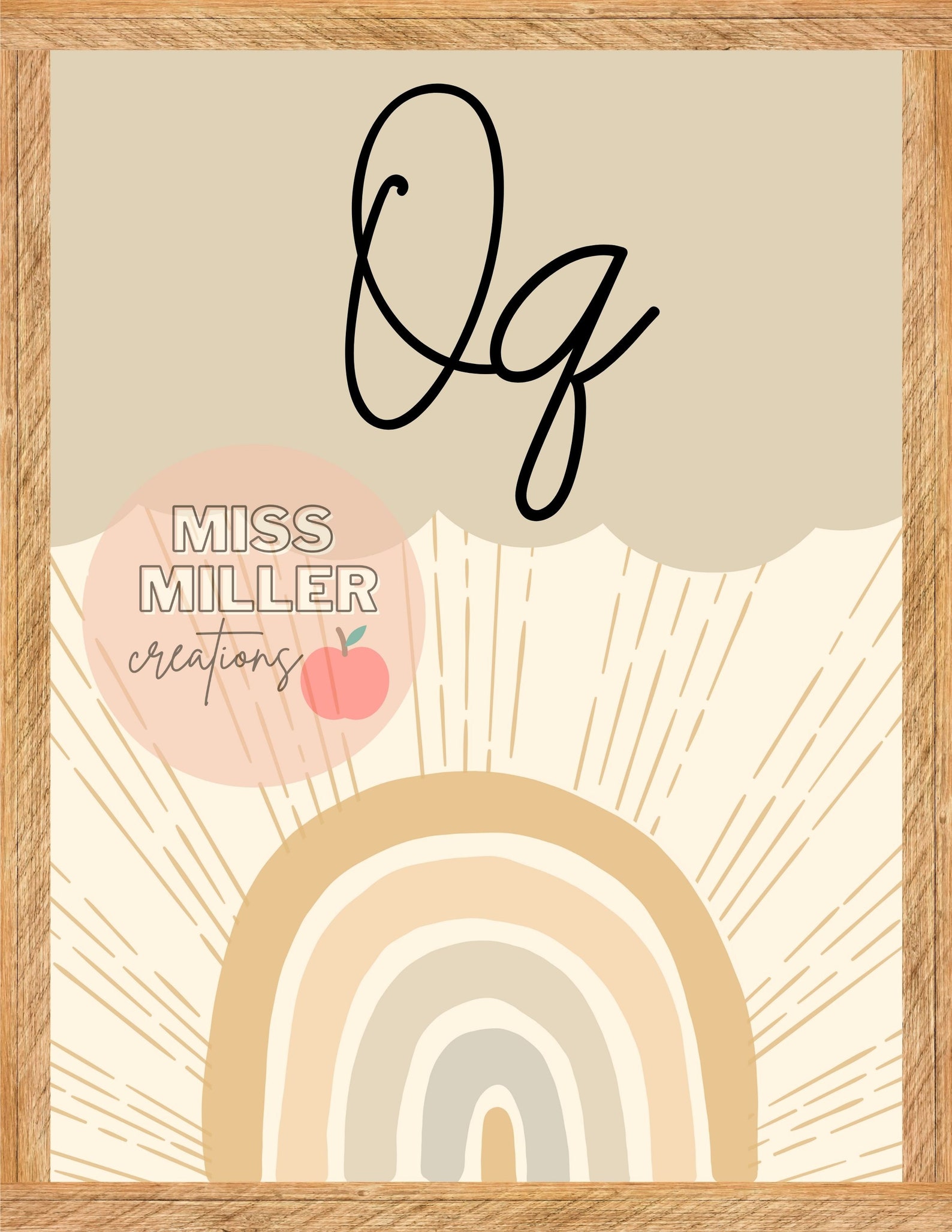 Neutral Boho Rainbow Classroom Alphabet - Etsy