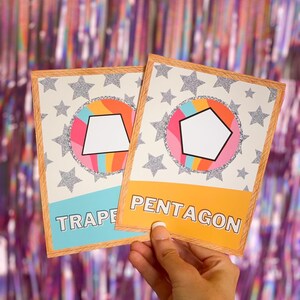 Groovy Glitter Shape Posters - Etsy