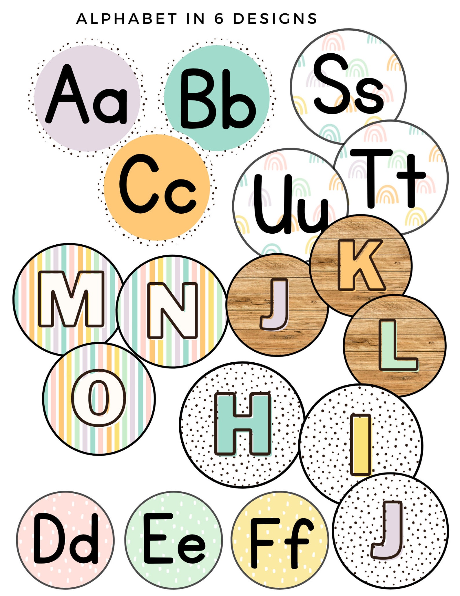 Pastel Boho Rainbow Word Wall [editable] - Etsy