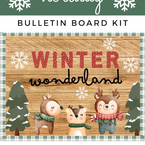 Winter Wonderland Holiday Bulletin Board Kit - Etsy