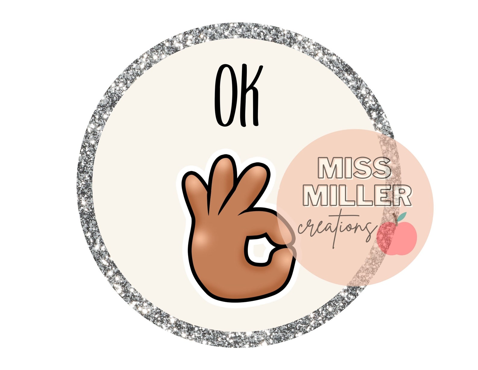 Groovy Glitter Hand Signals Classroom Posters editable - Etsy