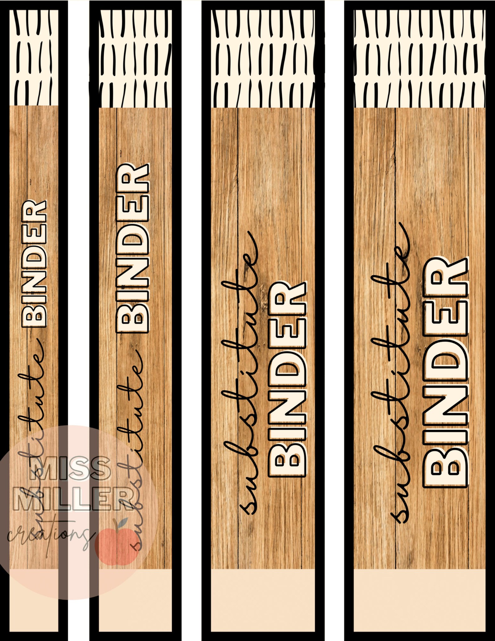 Neutral Boho Rainbow Binder Covers editable - Etsy Finland