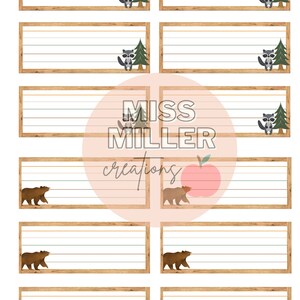 Woodland Classroom Supplies Labels [editable] - Etsy