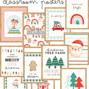 Modern Christmas Classroom Decor Pack V.2 - Etsy Canada