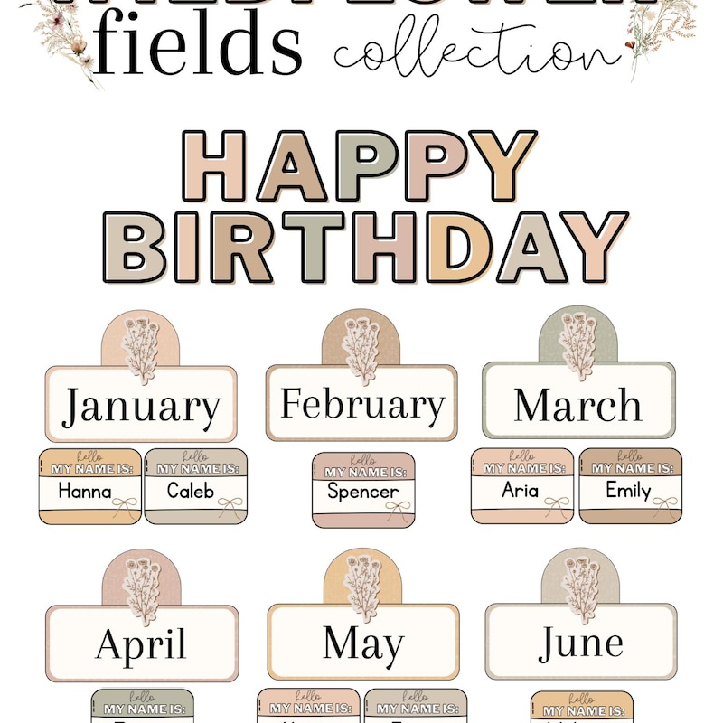 Wildflower Theme Class - Etsy UK