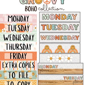Groovy Boho Complete Classroom Collection [editable] - Etsy