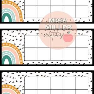 Modern Boho Rainbow Classroom Math Displays - Etsy