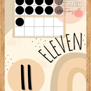 Neutral Boho Rainbow Classroom Number Posters - Etsy