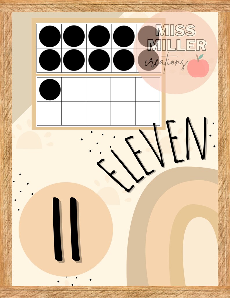 Neutral Boho Rainbow Classroom Number Posters - Etsy