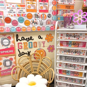 Groovy Glitter Complete Classroom Collection - Etsy