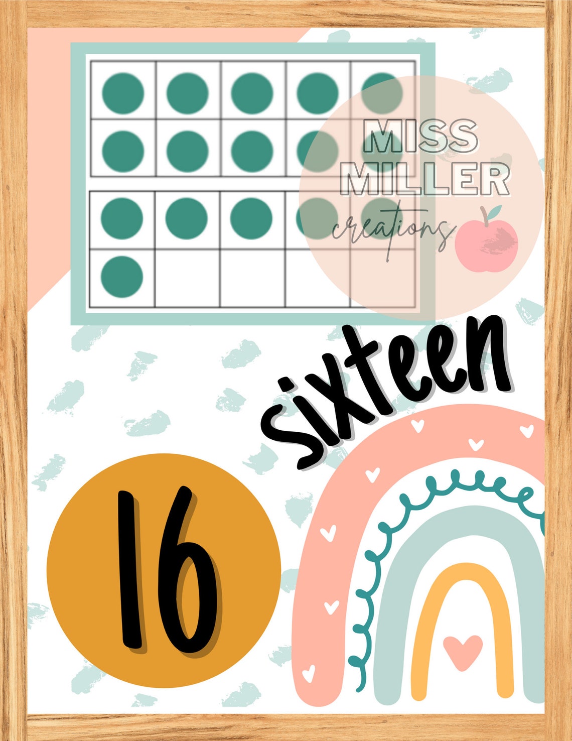 Modern Boho Rainbow Classroom Number Posters - Etsy