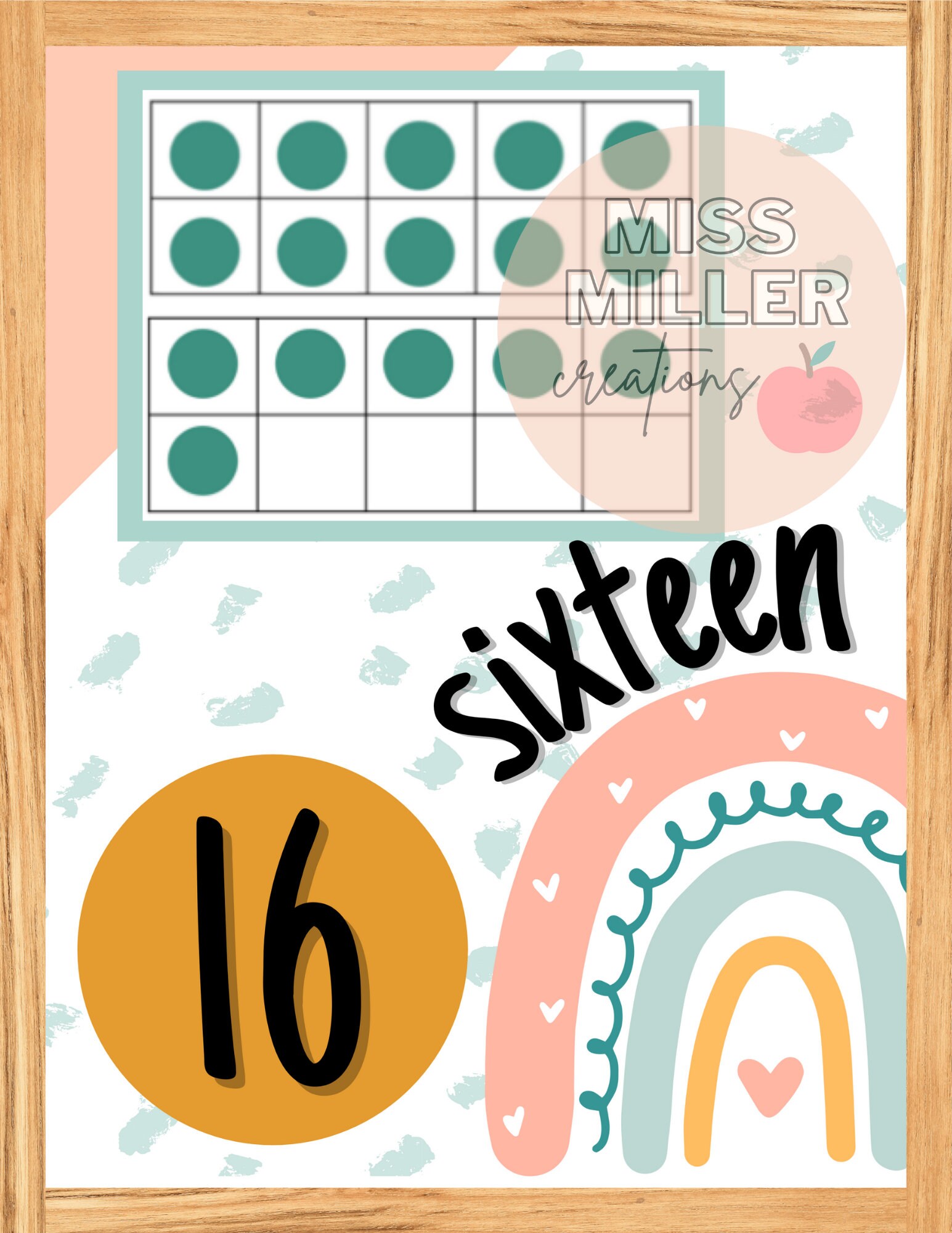 Modern Boho Rainbow Classroom Number Posters | Etsy