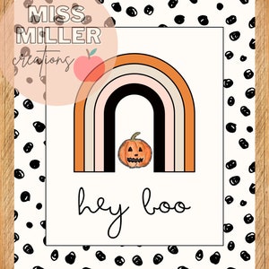 Boho Halloween Classroom Decor Posters - Etsy