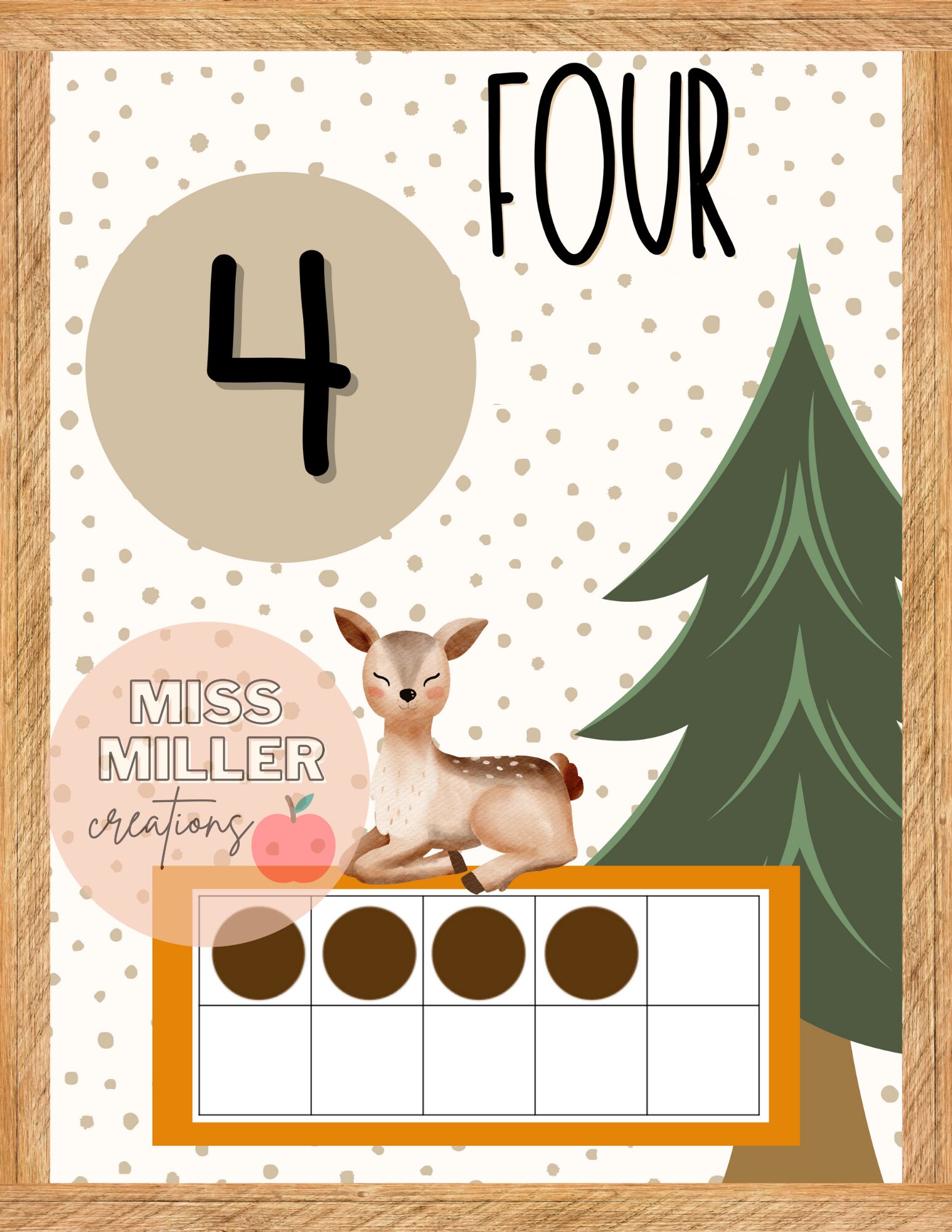 Woodland Classroom Number Posters | Etsy UK