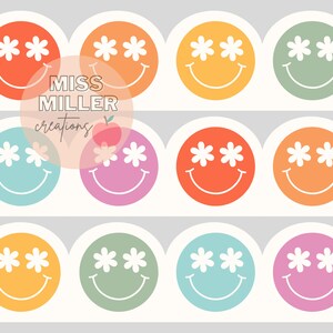 Retro Rainbow Bulletin Board Borders - Etsy