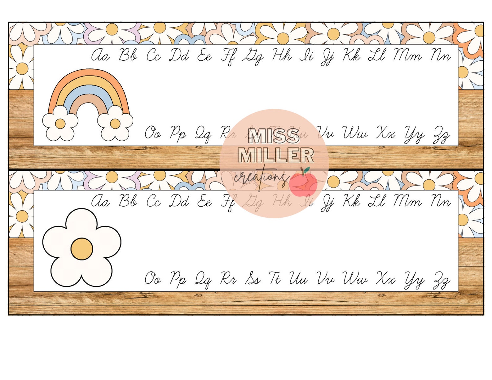Daisy Dreams Desk Plates [editable] - Etsy