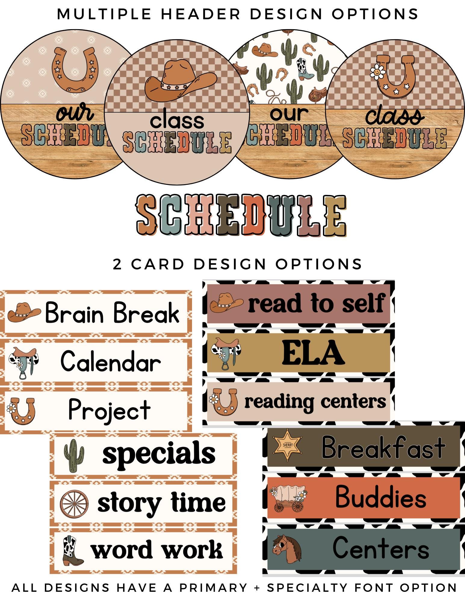 Wild Wild West Classroom Schedule [editable] - Etsy