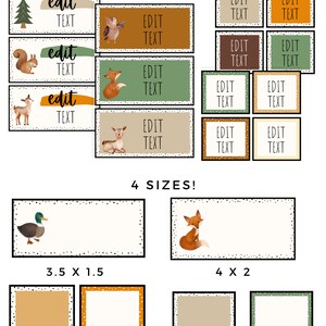 Woodland Teacher Toolbox Labels [editable] - Etsy