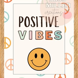 Groovy Boho Classroom Quote Posters - Etsy