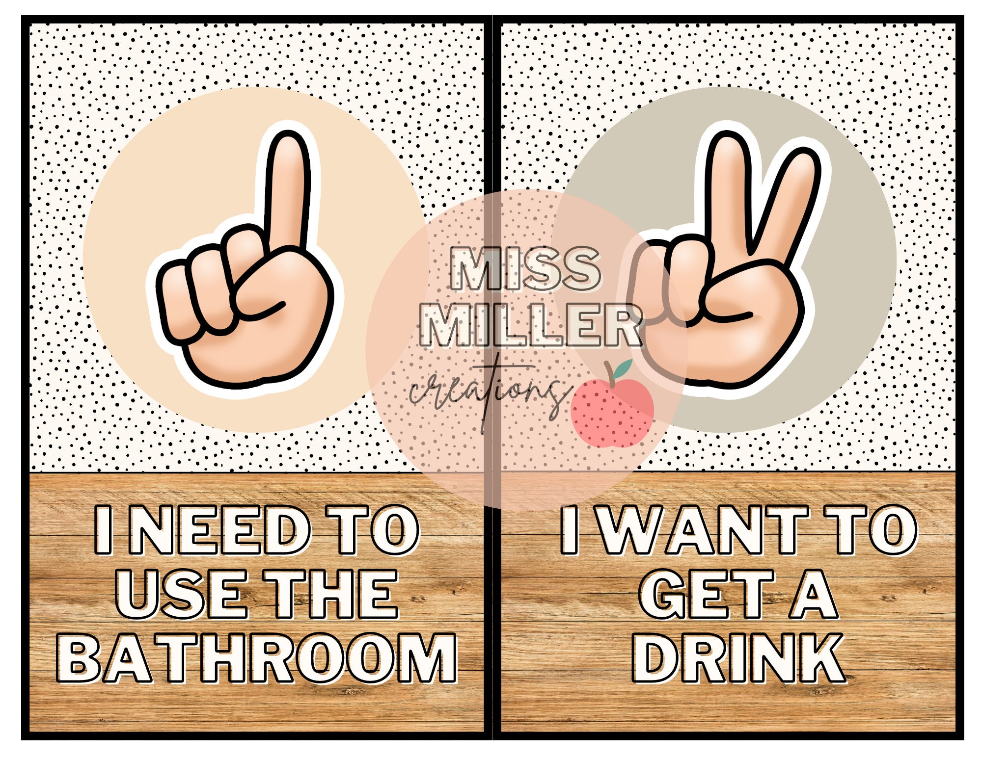 Neutral Boho Rainbow Hand Signals Classroom Posters [editable] - Etsy