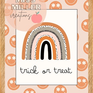 Boho Halloween Classroom Decor Posters - Etsy