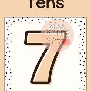 Neutral Boho Rainbow Place Value Posters - Etsy