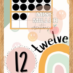 Groovy Boho Classroom Number Posters [EDITABLE] - Etsy