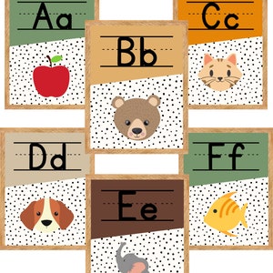 Woodland Classroom Alphabet Posters - Etsy