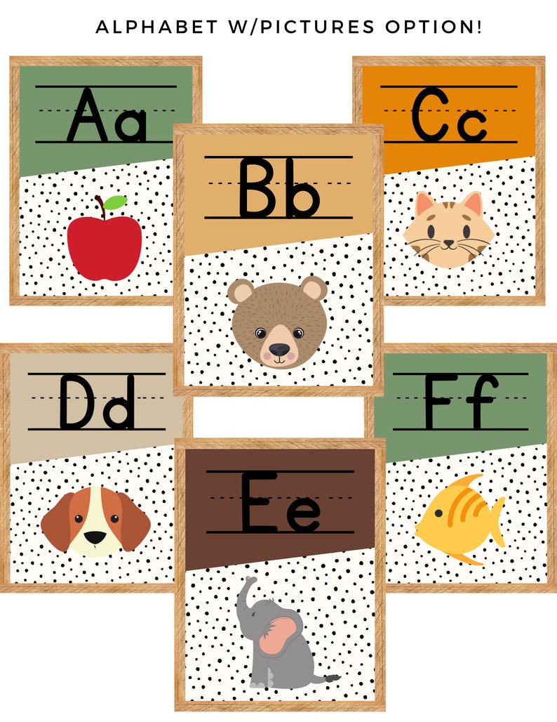 Woodland Classroom Alphabet Posters - Etsy