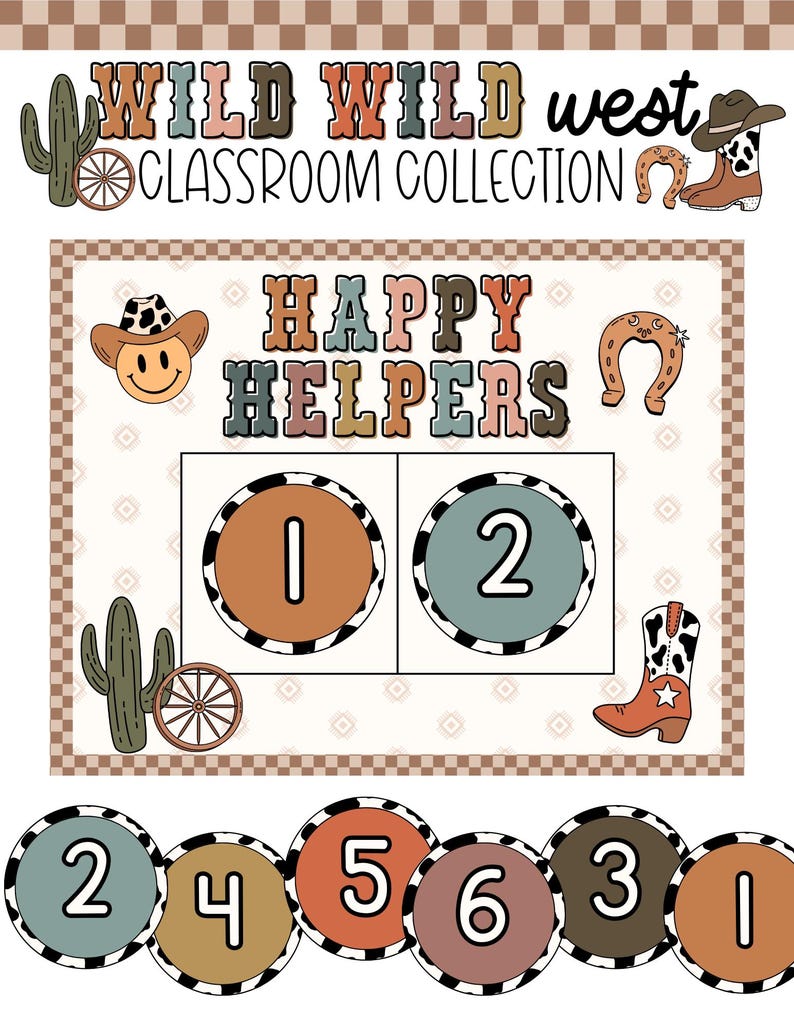 Wild Wild West Happy Helpers Sign - Etsy