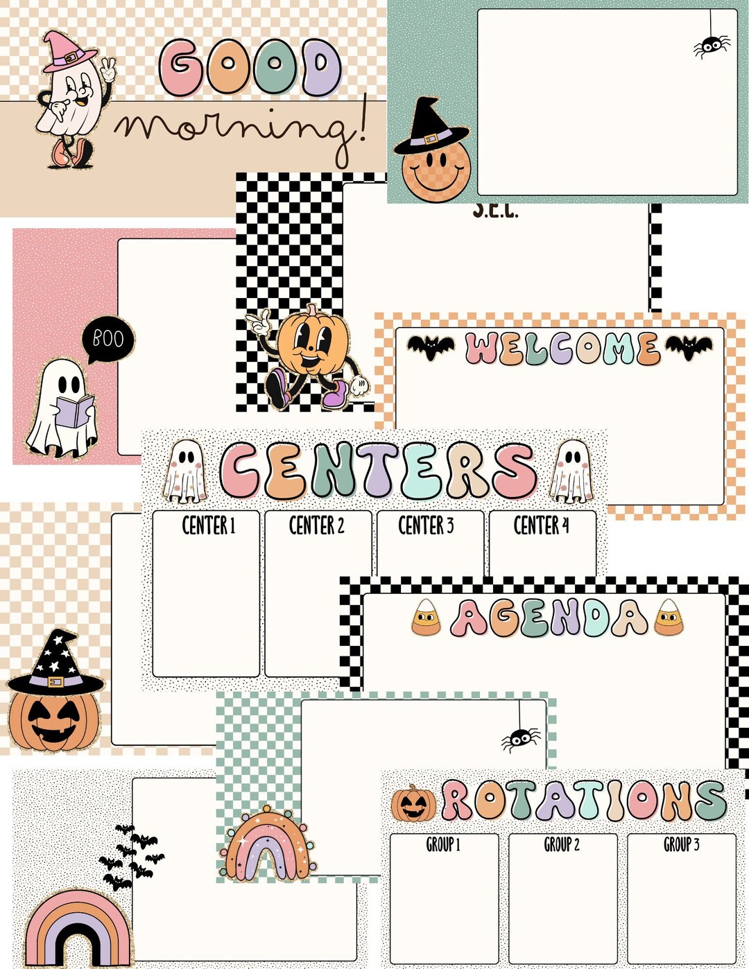 Groovy Halloween Google Slides Templates - Etsy