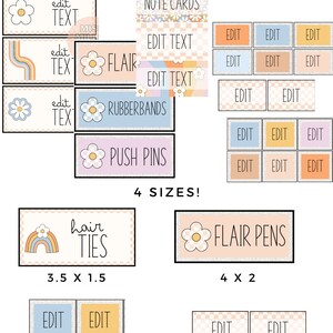 Daisy Dreams Teacher Toolbox Labels [editable] - Etsy