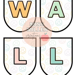 Pastel Boho Rainbow Word Wall [editable] - Etsy