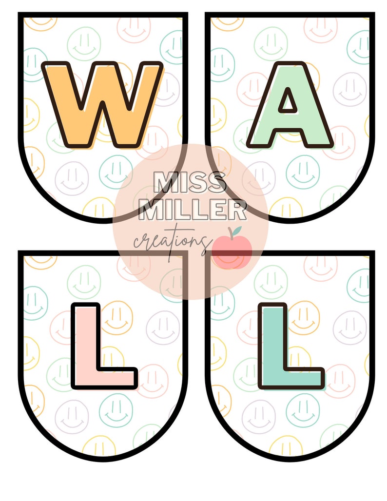 Pastel Boho Rainbow Word Wall [editable] - Etsy