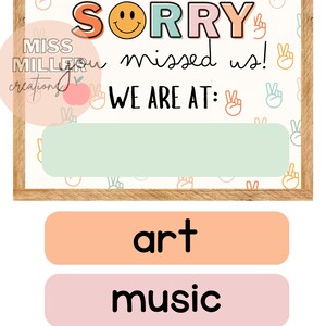 Groovy Boho Where Are We Classroom Door Sign [editable] - Etsy