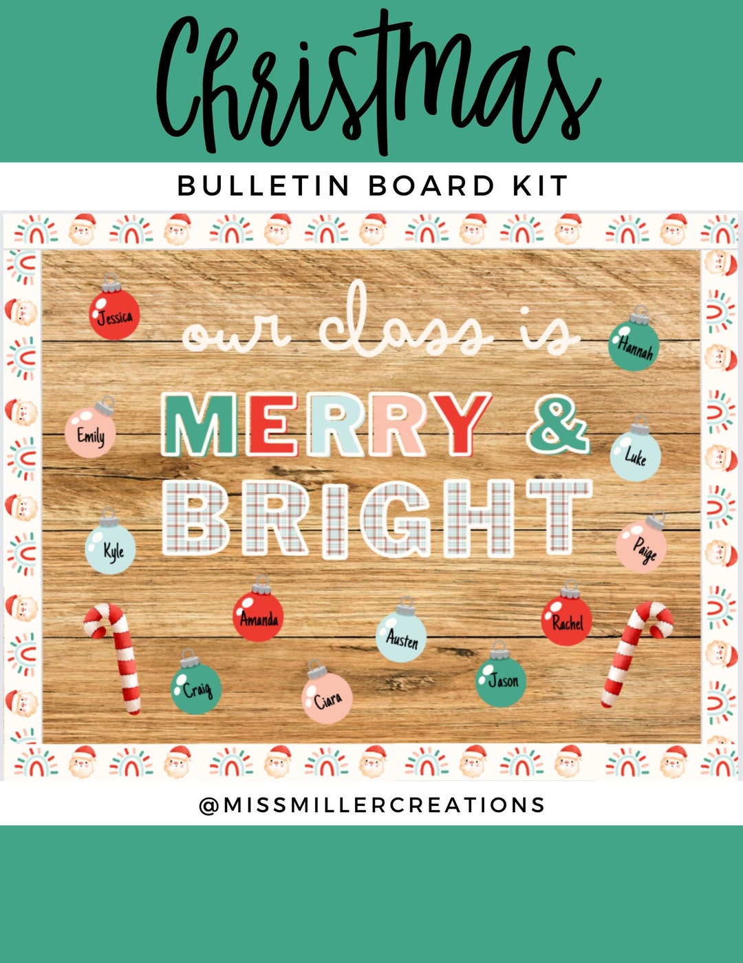 Merry and Bright Bulletin Board Kit [christmas] [holiday] [classroom ...