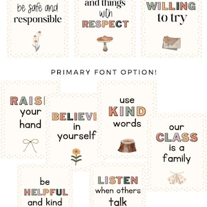 Cottagecore Class Rules Posters - Etsy