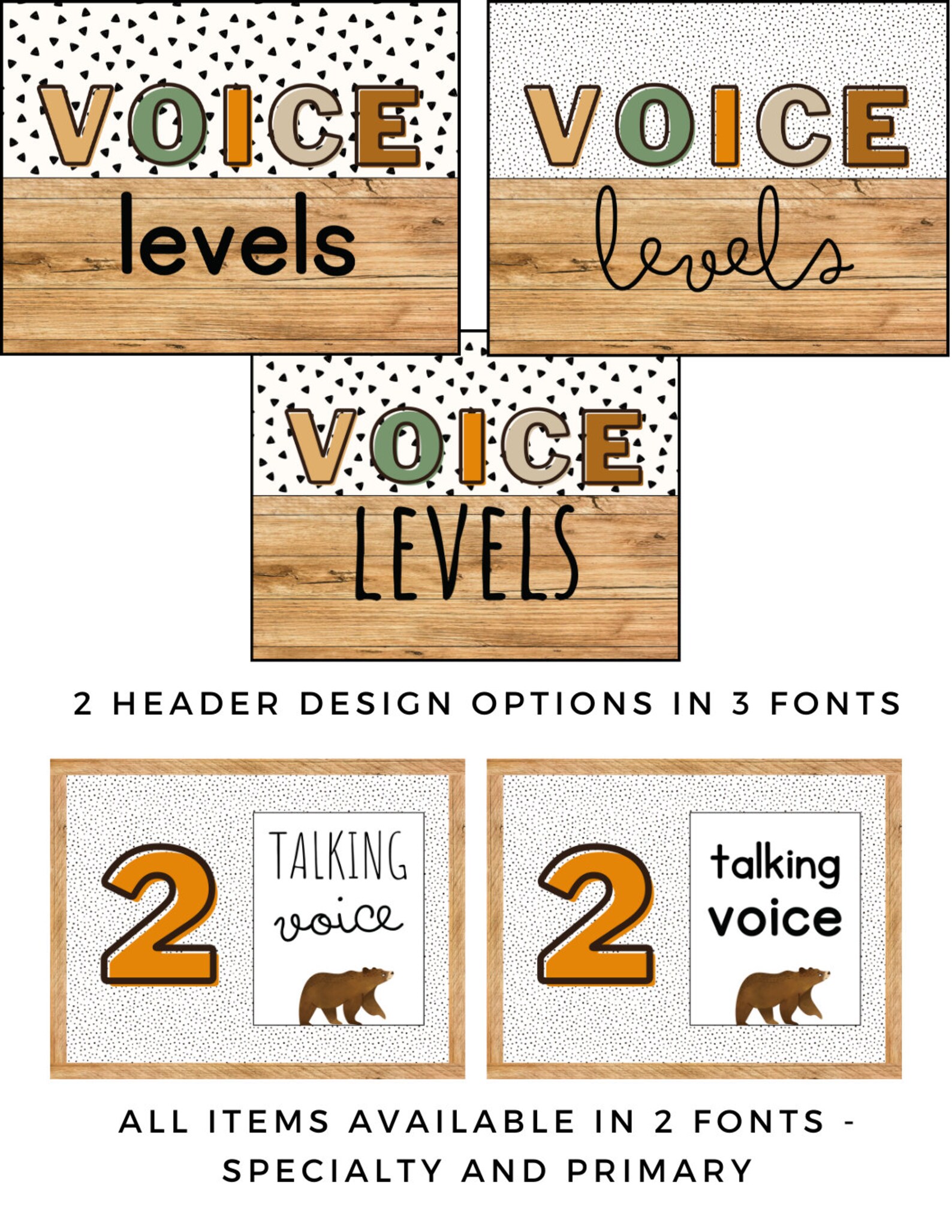 Woodland Voice Level Classroom Posters - Etsy