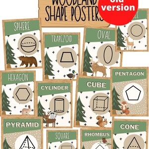 Woodland Classroom Shape Posters - Etsy