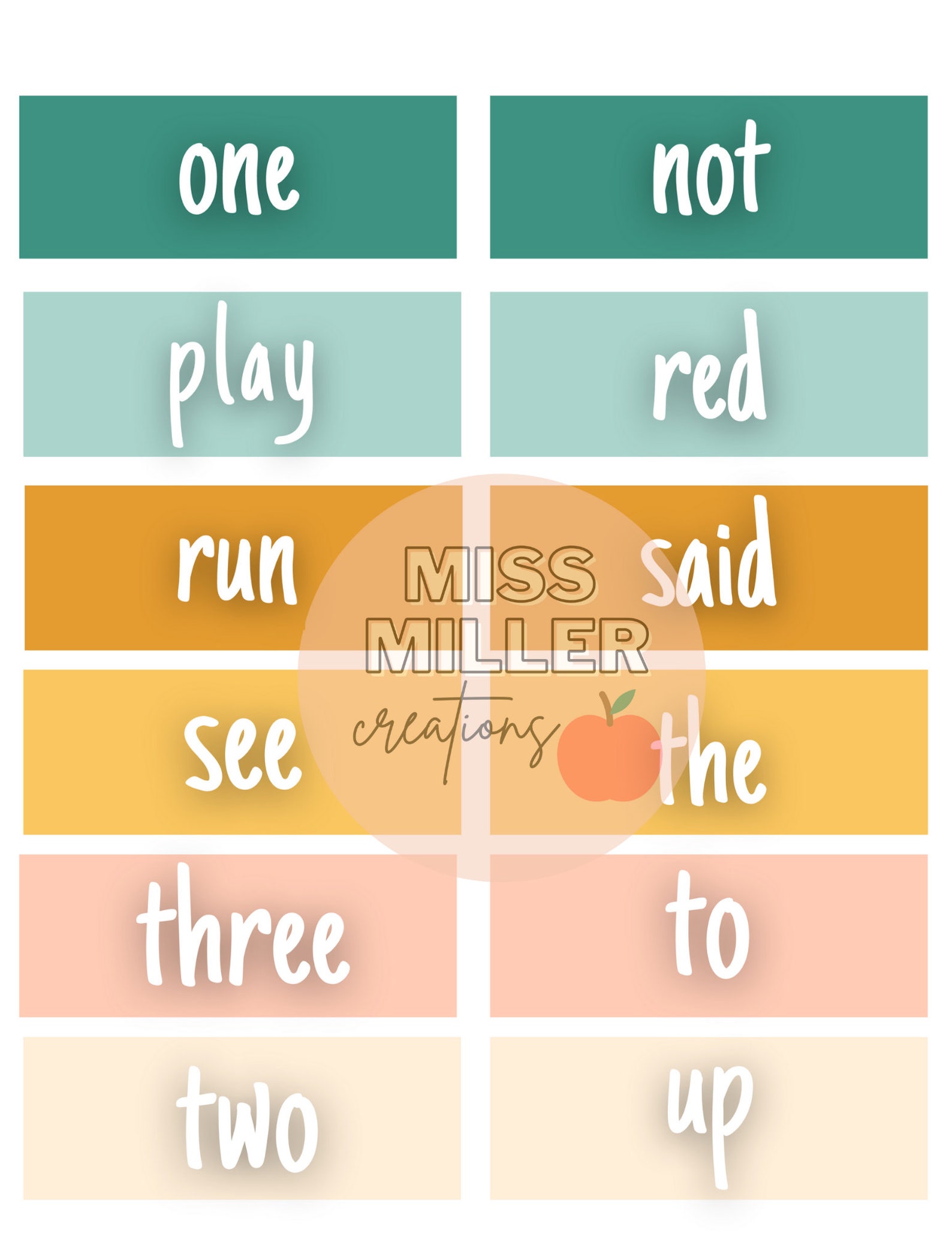 Modern Boho Rainbow Classroom Word Wall editable | Etsy