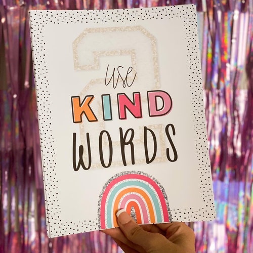 Groovy Glitter Classroom Color Posters - Etsy