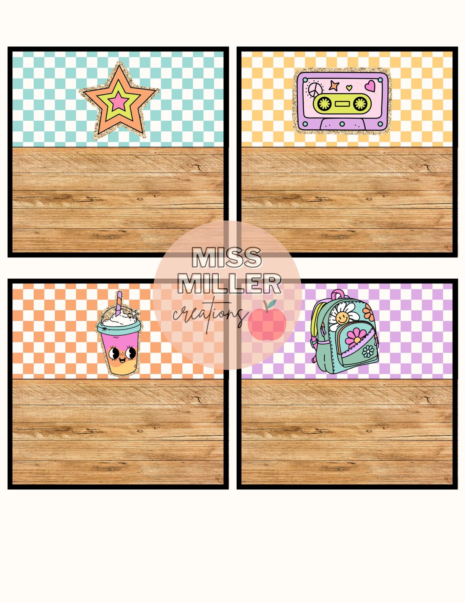 Disco Era Classroom Labels [editable] - Etsy